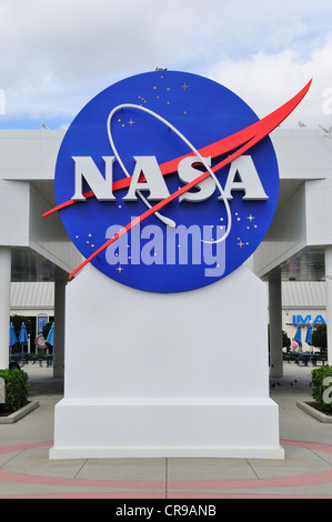 Nasa logo at the Kennedy Space Center entrance in Merrit island, Cape ...