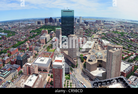 Boston skyline aerial view panorama with skyscrapers Stock Photo - Alamy