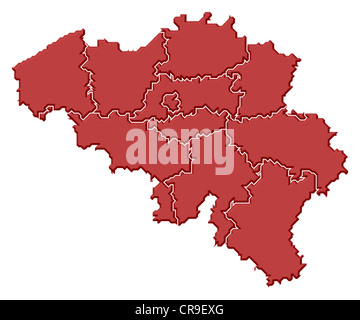 Belgium on gray political globe with embedded flag. 3D illustration ...