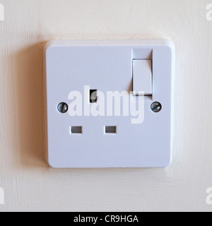 Single mains 13 amp socket outlet on wall Stock Photo - Alamy