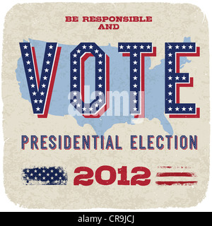 2012 U S Presidential Election poster and background Stock Photo - Alamy