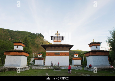 Five Chortens, Paro, Bhutan, Asia Stock Photo - Alamy