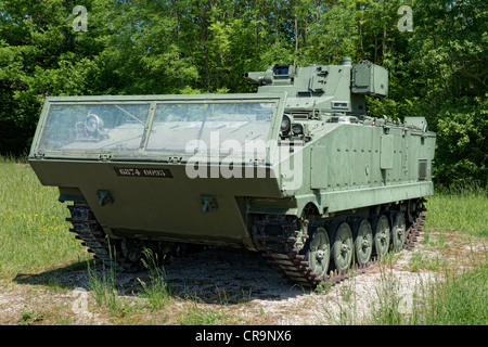 The AMX-10P is a French infantry fighting vehicle displayed at the Tank ...