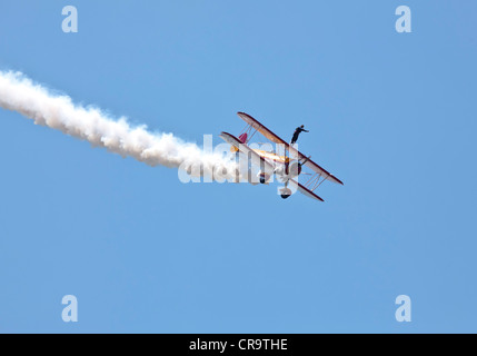 Jane Wicker; barnstorming aerobatic wing walker with her beautiful 450 ...