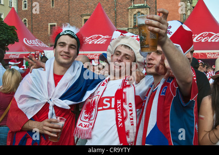 Czech and Polish soccer fans during EURO 2012 Football Championship ...