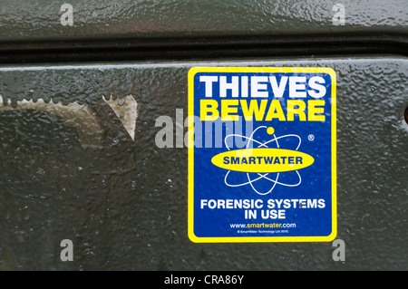 thieves beware smartwater sign for forensic system to protect property ...