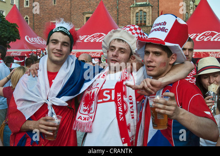 Czech and Polish soccer fans during EURO 2012 Football Championship ...