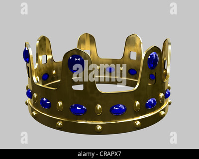 Crown with Ceylon sapphires Stock Photo - Alamy