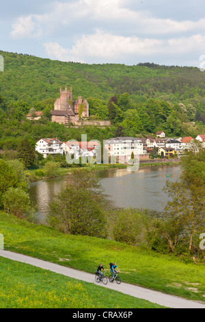 Neckarsteinach, Mittelburg Castle, Vierburgeneck, Neckartal Nature Park ...