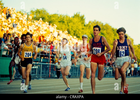 Jim Ryun competing in the 1500m at the 1972 US Olympic Track and Field ...