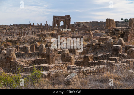 Algeria, Timgad City, Roman ruins of Timgad, UNESCO, (W.H.), the ...
