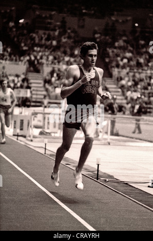 Jim Ryun competing in the ITA Professional track and Field Meet Stock ...