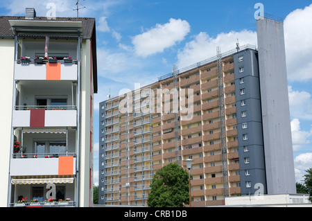 Social housing apartment block undergoing refurbishment Germany Stock ...
