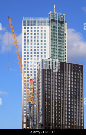 High-rise buildings at Kop van Zuid, at the Rijnhaven harbour basin ...