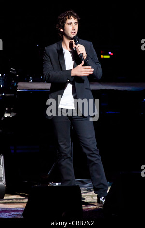 Josh Groban performing in concert on his 'All that Echoes Tour' at the ...