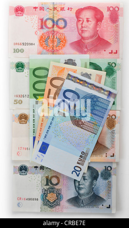 Symbolic image for exchange rates, Chinese yuan, renminbi, currency of ...