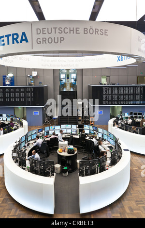 Large trading hall of the Frankfurt Stock Exchange, Deutsche Boerse AG ...