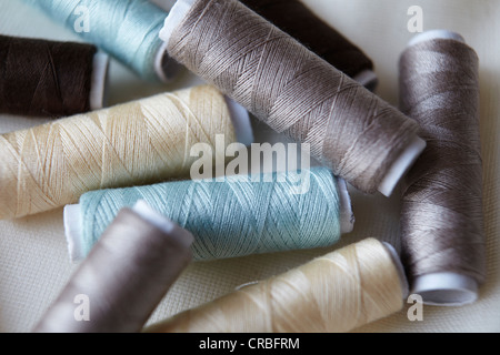 Close-up view of thread spools Stock Photo - Alamy