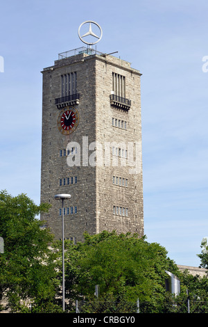 Stuttgart train station clock tower Stock Photo - Alamy