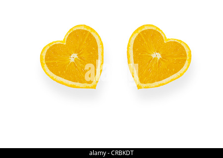 Heart shaped orange cut in half Stock Photo: 74101270 - Alamy