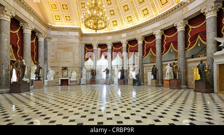 The Hall of Statues inside the US Capitol Building in Washington DC ...