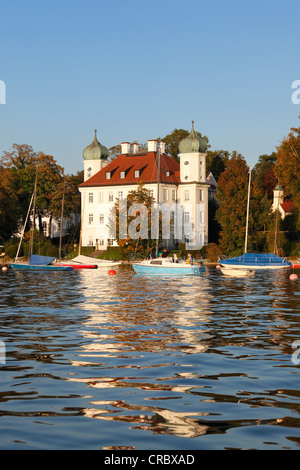Schloss Ammerland Castle, Pocci Palace, Muensing, Starnberger See Lake or Lake Starnberg, five ...