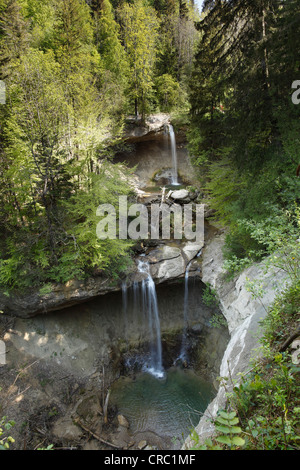 Germany, Bavaria, Scheidegg, Scheidegger waterfalls, 3rd waterfall. The ...