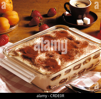 Tiramisu in baking dish Stock Photo - Alamy