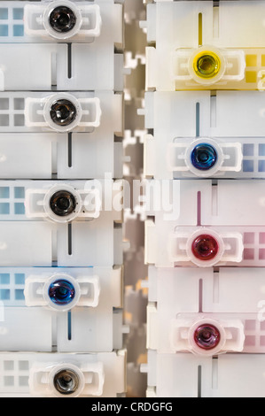 Inkjet cartridges inside printer Stock Photo - Alamy
