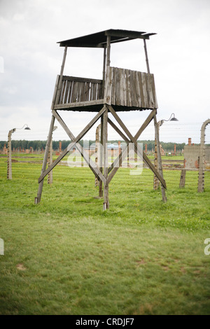Guard towers at Auschwitz and Birkenau concentration camps, Poland ...