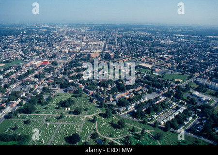 Aerial view Lancaster city, PA Stock Photo - Alamy