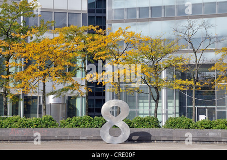 House number eight, stainless steel number, sculpture, number sculpture ...