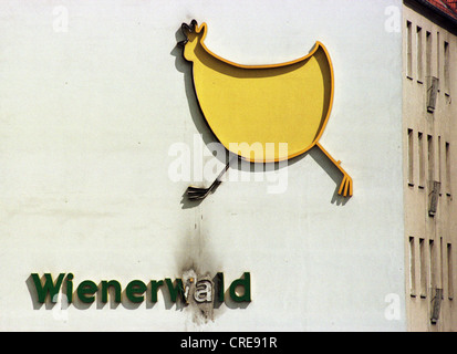 Wienerwald chicken restaurant sign Stock Photo - Alamy