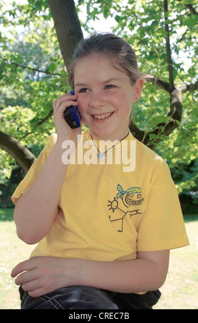 Child with mobile phone, Essen, Germany Stock Photo - Alamy