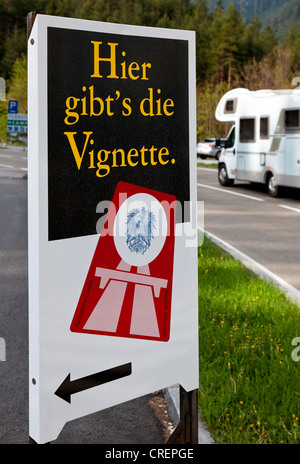 Vignette, road tax toll sticker 2010, Austria, Europe Stock Photo - Alamy
