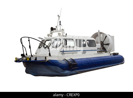 An air cushion vehicle of the water rescue department of the German Red ...