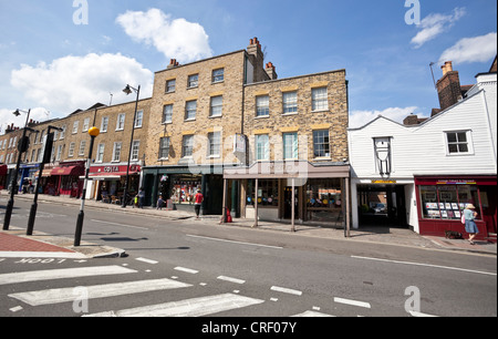 Georgian shops on Highgate High Street, London, N6, London, England ...