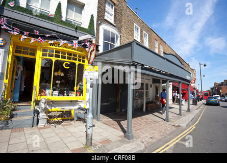 Georgian shops on Highgate High Street, London, N6, London, England, UK ...