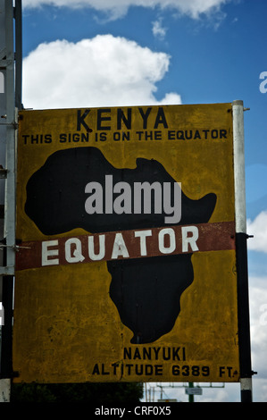 East Africa, Kenya, Equator sign Stock Photo - Alamy