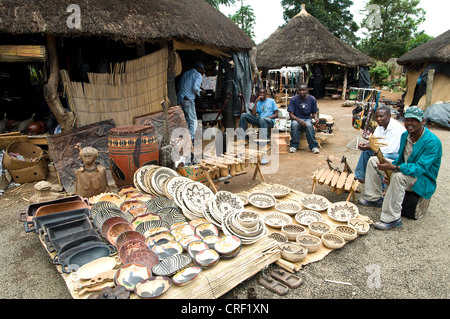 Craft stall display, Handicraft Centre, Entebbe, Wakiso, Uganda Stock ...