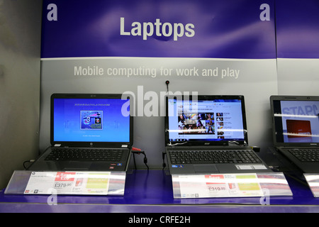 Laptops On Display For Sale At Staples England Stock Photo - Alamy