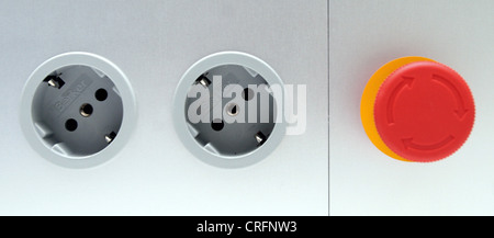 Plug sockets and emergency switches Stock Photo - Alamy