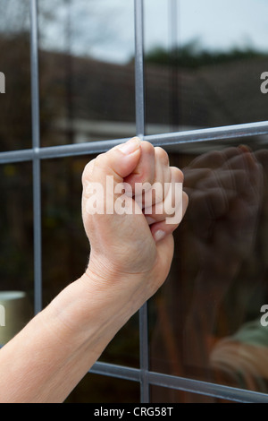 Hand Knocking On Window Stock Photo: 47363551 - Alamy