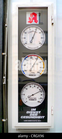 Meteorological measuring station with display and weather vane, column ...