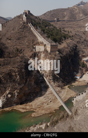 Suspension Bridge At Simatai Great Wall, Beijing Stock Photo - Alamy