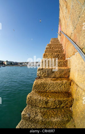 Narrow stone steps up a steep hill Stock Photo - Alamy