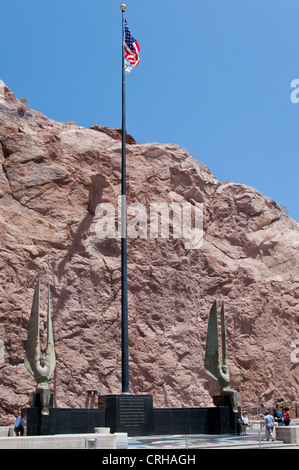 Dedication monument at Hoover Dam,Nevada, USA Stock Photo - Alamy