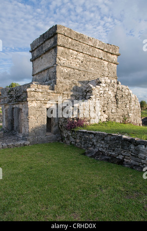 The House of the Chultun in the ruins of the Mayan city of Tulum on the ...