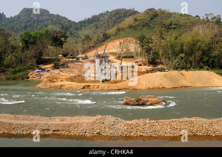 A Hydro electric Dam being built by the Chinese on the Mekong River ...