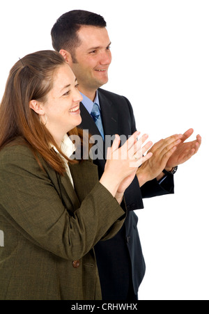 Two applauding men in suit Stock Photo - Alamy
